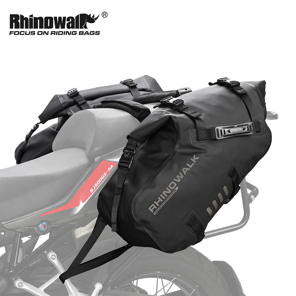 Rhinowalk 28L Waterproof Motorcycle Bag 2 Pcs Universal Fit Motorcycle ...