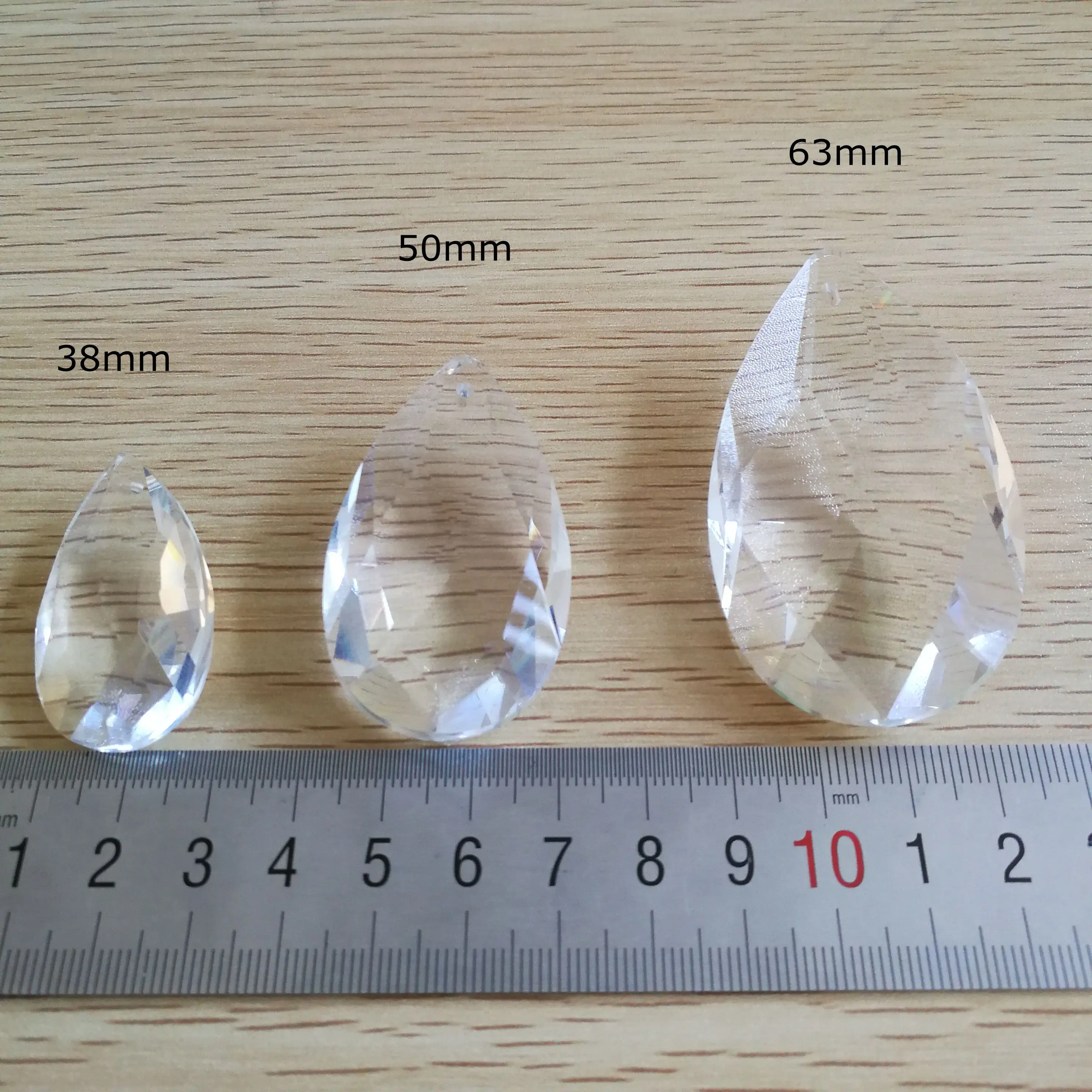 38-76mm Clear Crystal Glass Mesh Shape Tear Drop Chandelier Lighting ...