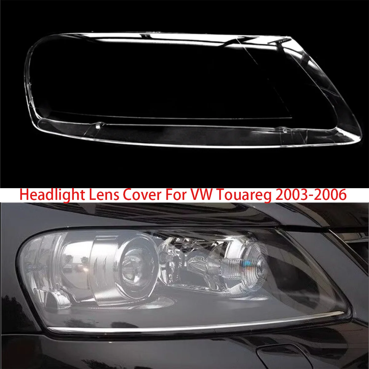 Car-Headlight-Lens-Cover-For-VW-Touareg-2003-2004-2005-2006-Transparent ...