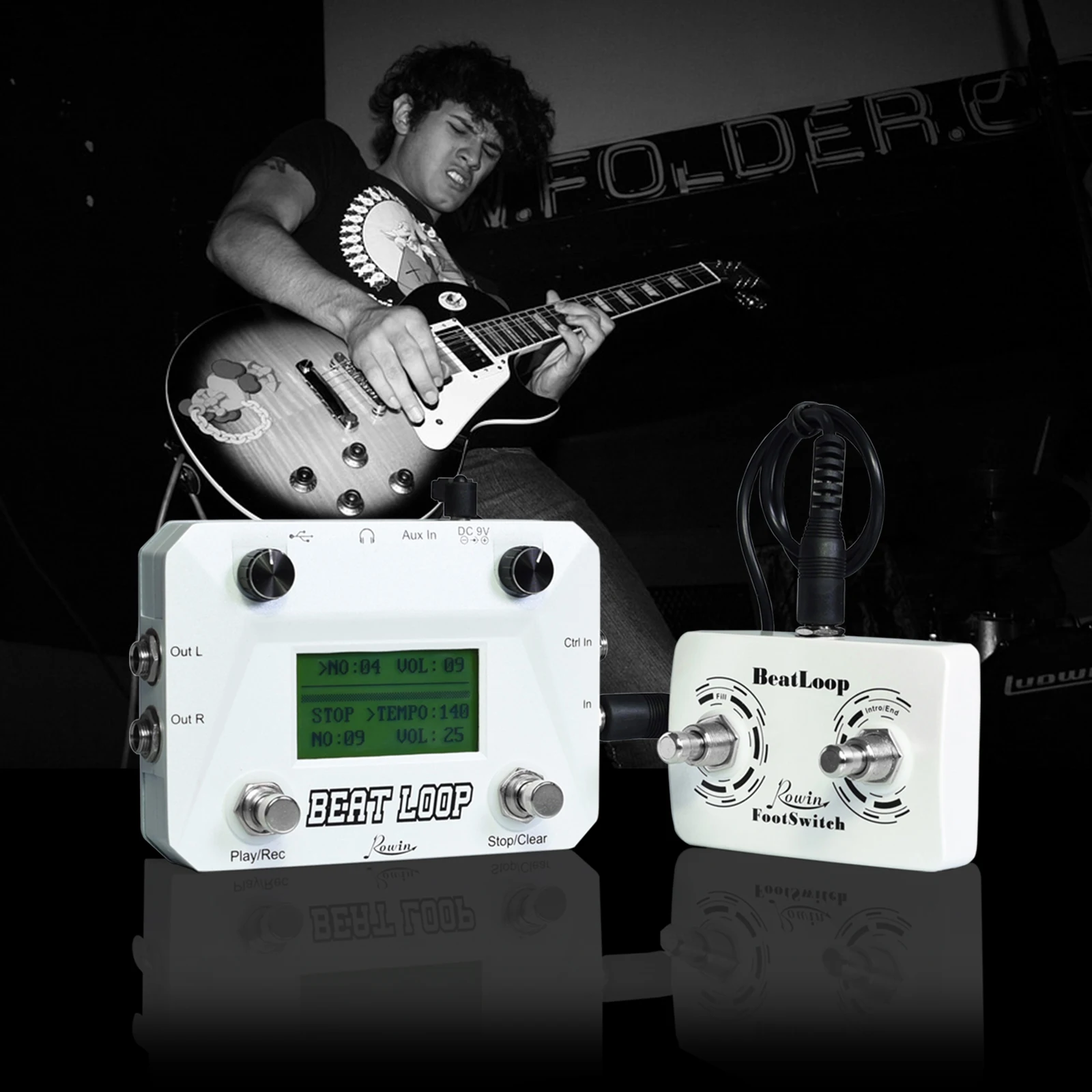 Rowin-LBL-01-Guitar-Beat-Loop-Pedals-40-Drums-Rhythm-50mins-Looper ...