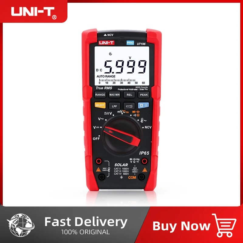 UNI-T Professional Digital Multimeter UT196 1500V AC DC Voltage Tester ...
