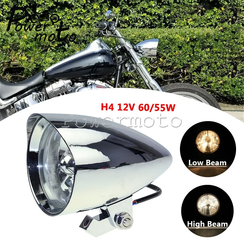 Headlight-High-Low-Beam-Bullet-Front-Lamp-For-Harley-Chopper-Sportster ...