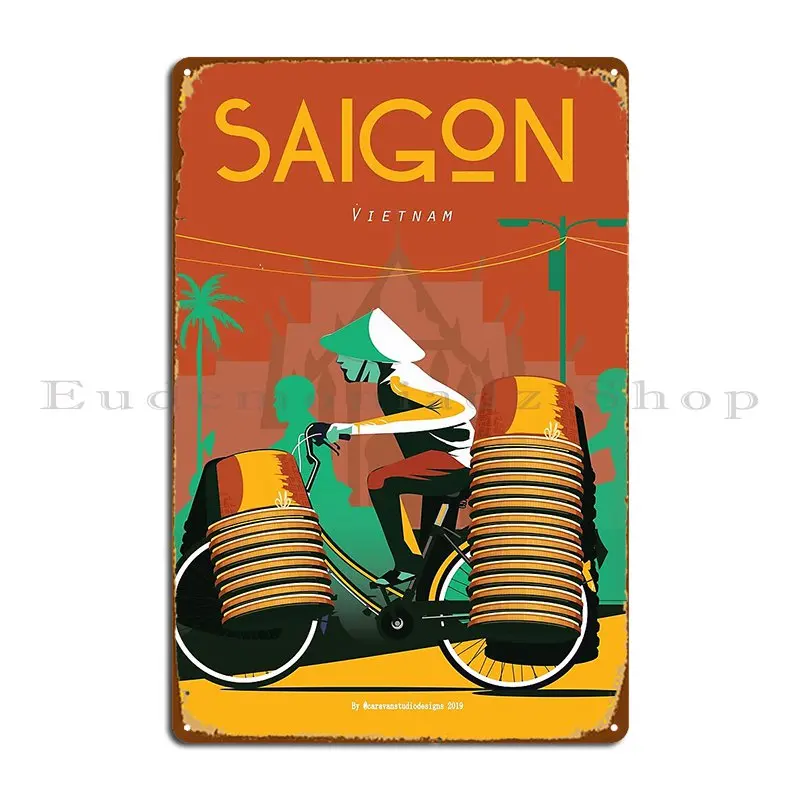 Saigon City Retro Poster Vietnam Metal Sign Wall Decor Wall Decor ...