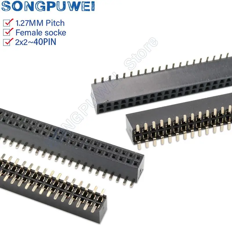 Surface Mount Pin Header | 1.27mm Surface Mount | Socket Header Female ...