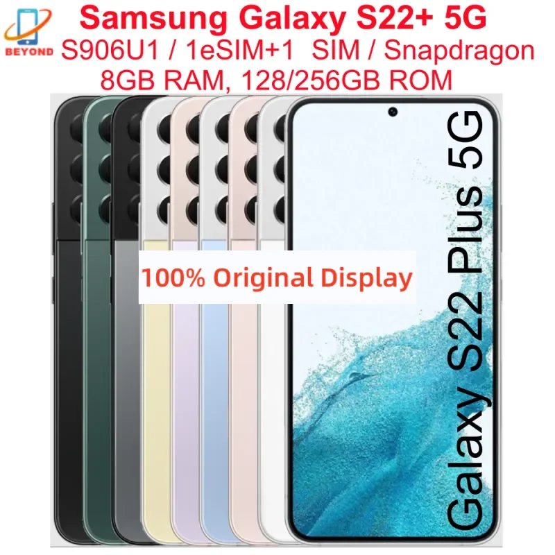 Samsung Galaxy S22 Plus S22+ 5G S906U1 6.6" RAM 8GB ROM 128/256GB ...