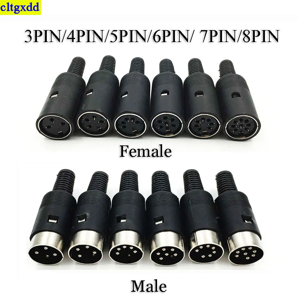 1pcs 3/4/5/6/7/8/13 Pin Din Connector Male/female Din Plug Socket ...