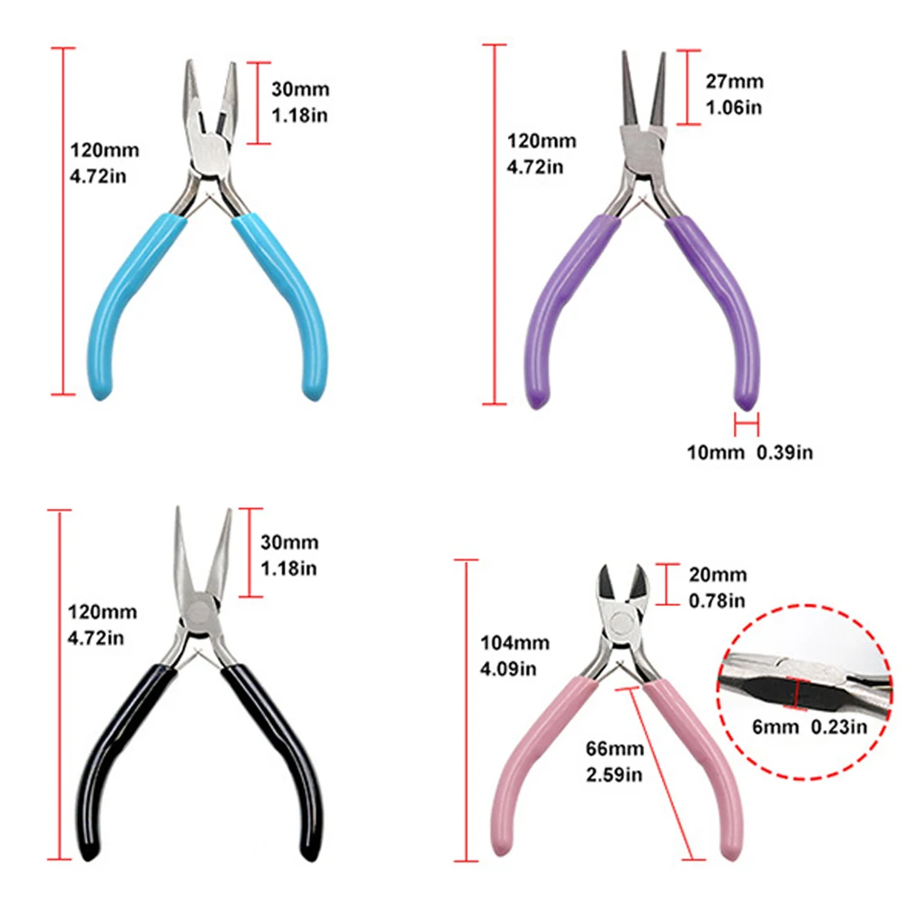 Jewelry Making Plier Needle Nose Chain Nose Round Nose & Wire Cutter ...