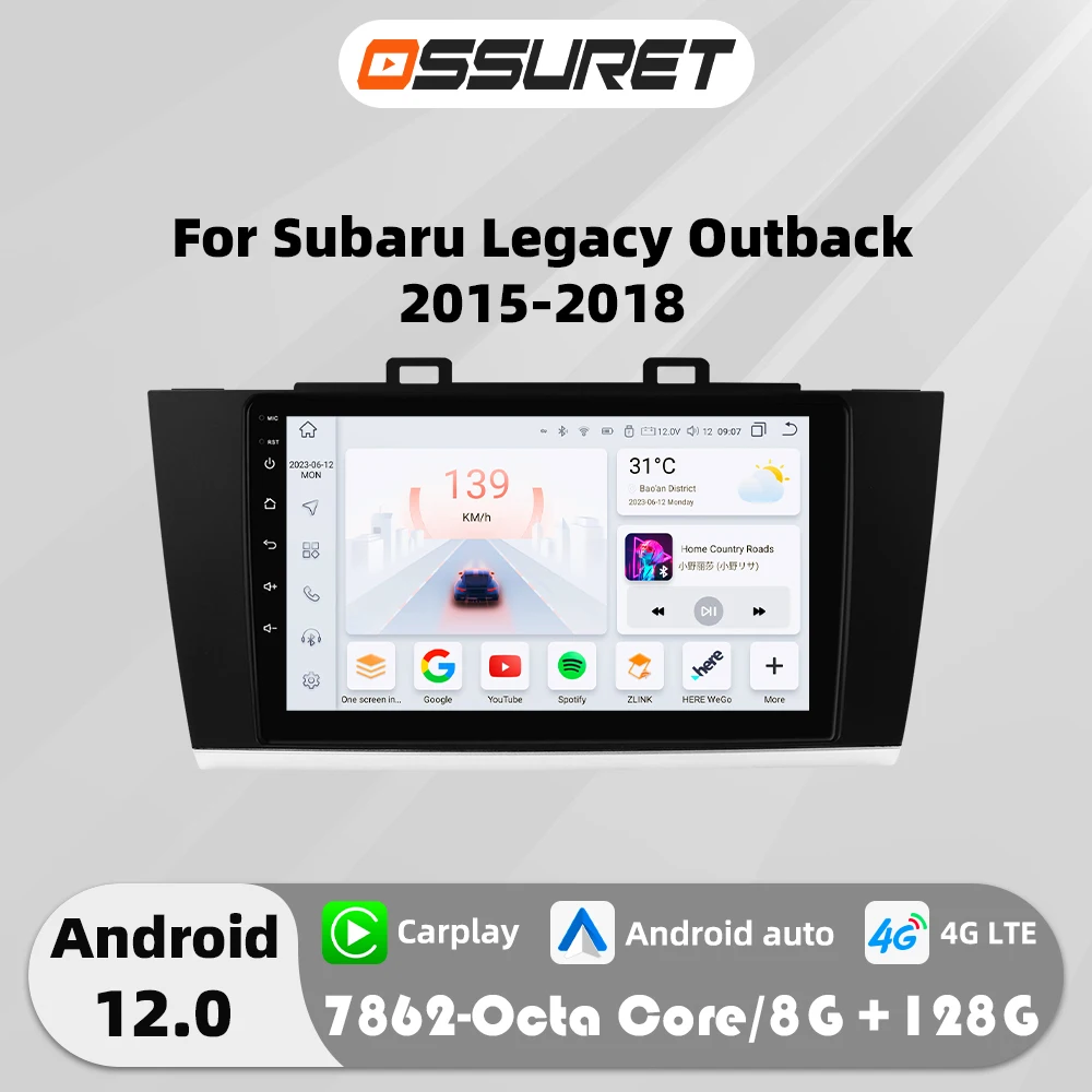 Android Auto Car radio For Subaru Legacy Outback 2015-2018 Multimedia ...