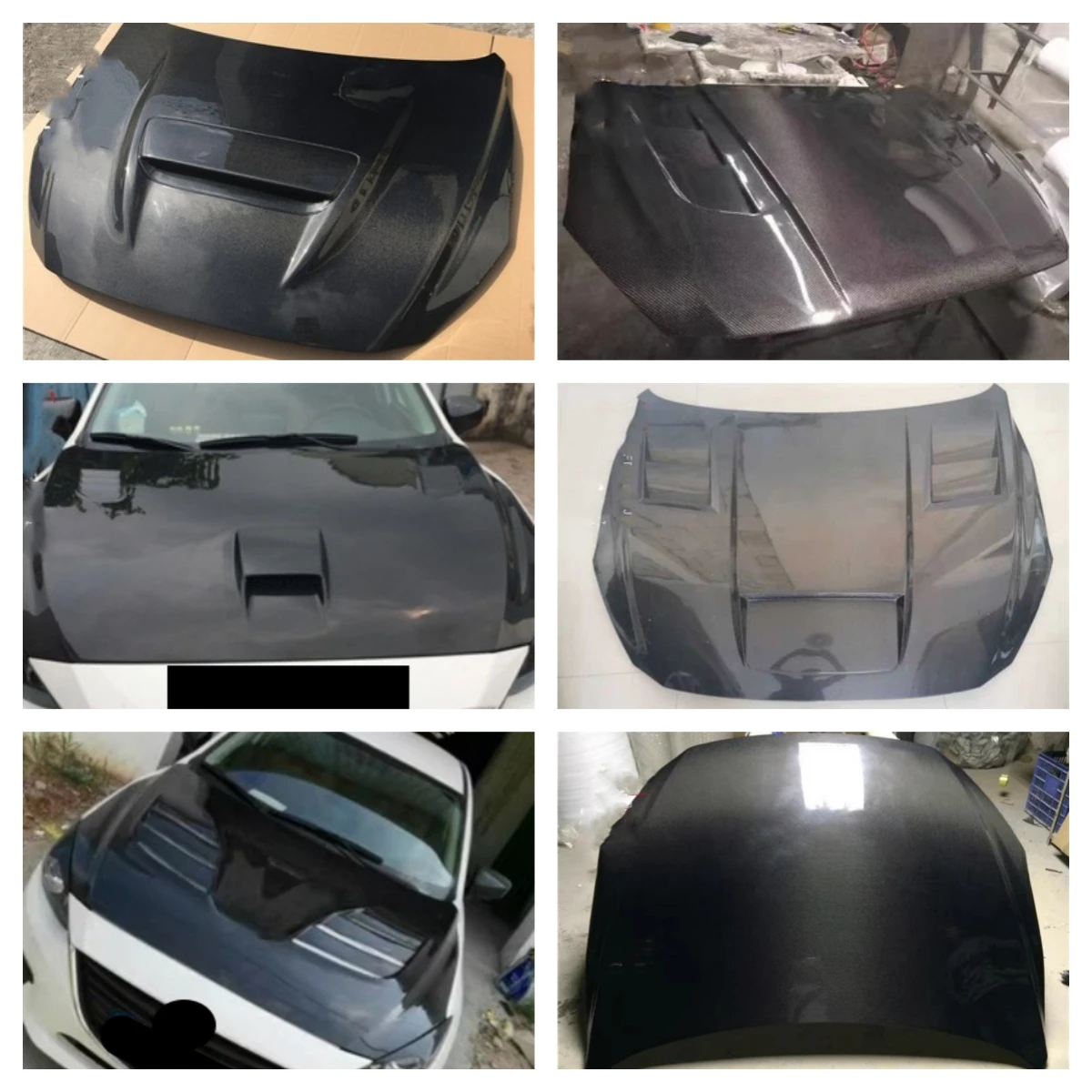 Body-Kit-Carnbon-fiber-Engine-Cover-for-Mazda3-Axela-2014-2016-Hood ...