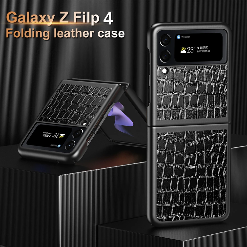Luxury-Ultra-thin-PU-Leather-Cover-For-Samsung-Galaxy-Z-Flip-4-5G-Case ...