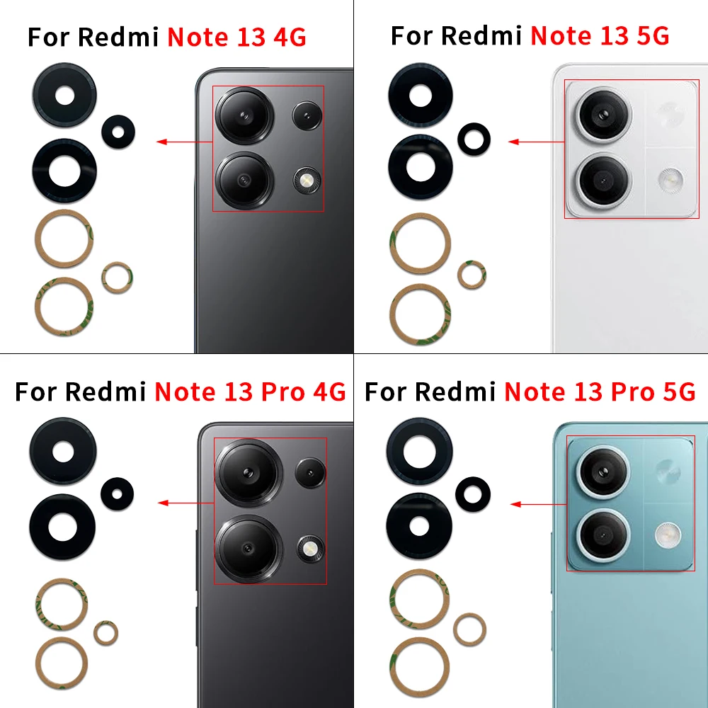 New For Redmi Note 13 Pro 4G 5G Plus Rear Back Camera Glass Lens With ...