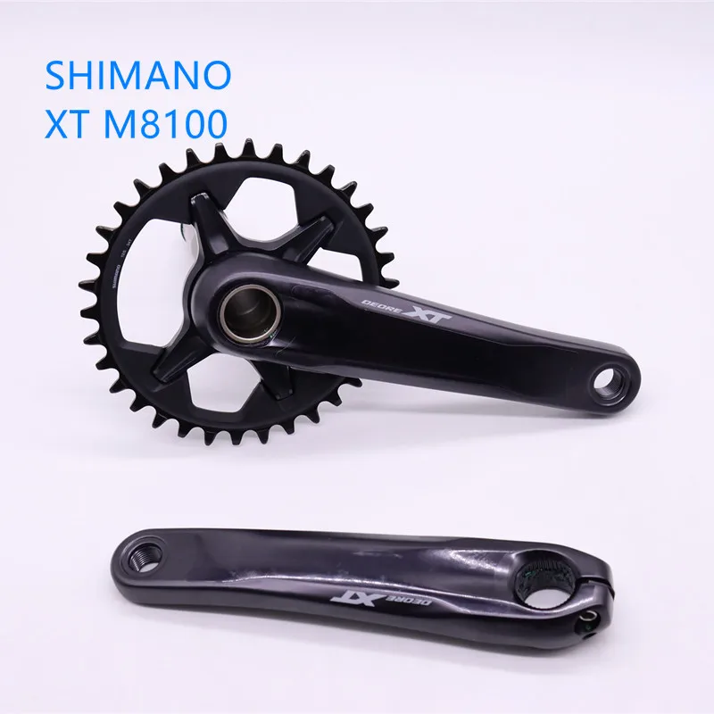 SHIMANO-platos y bielas XT FC M8100 para bicicleta de montaña, rueda de cadena de 165 ...