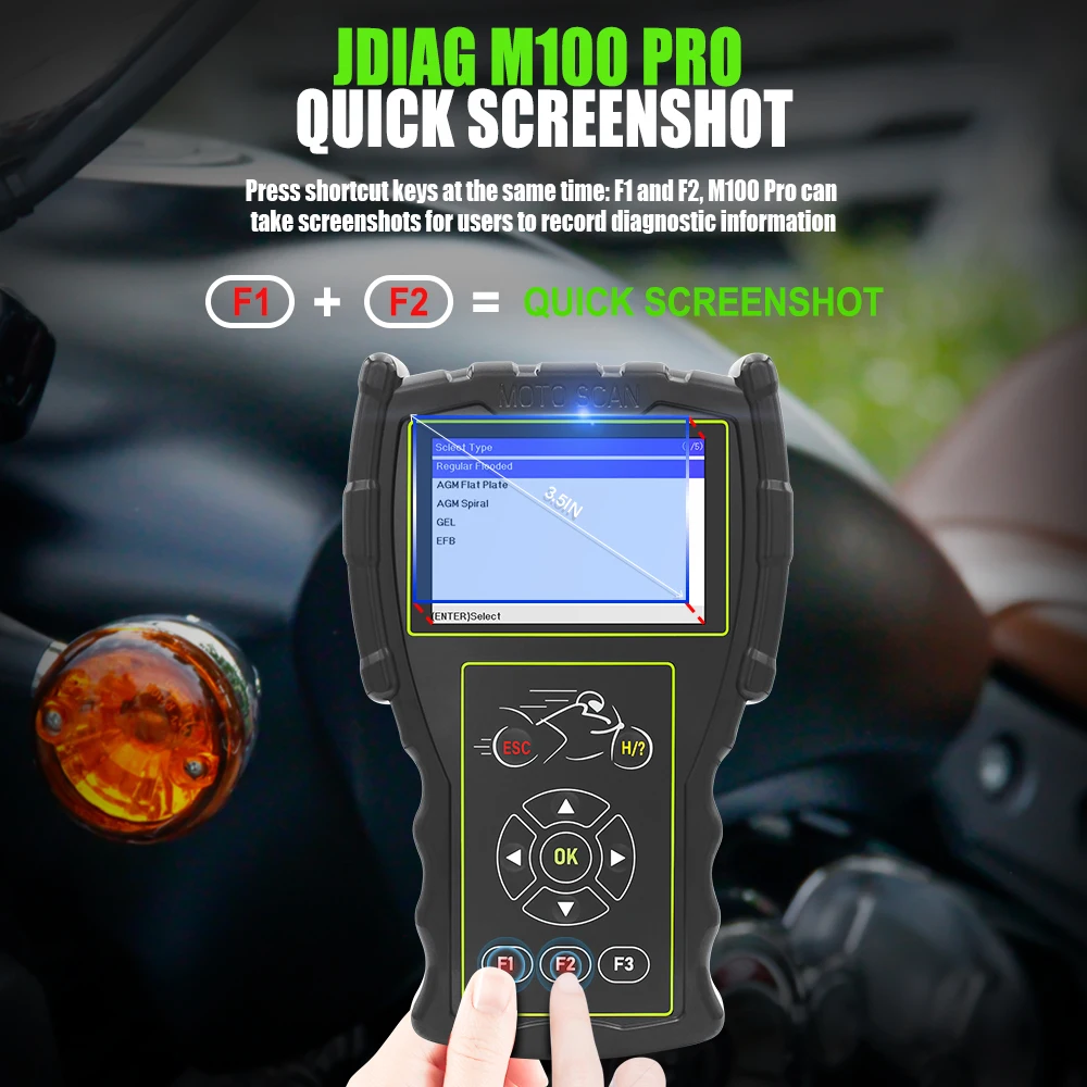 JDiag M100 Pro Motorcycle OBD OBD2 Scanner Diagnostic Tool Motorbike ...