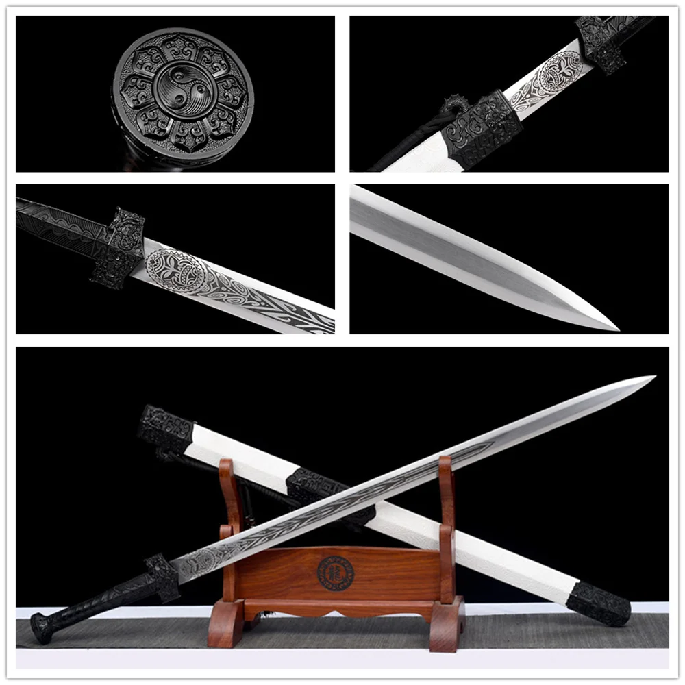 Chinese-Traditional-martial-arts-Hanjian-Sword-High-Carbon-Steel-Blade ...