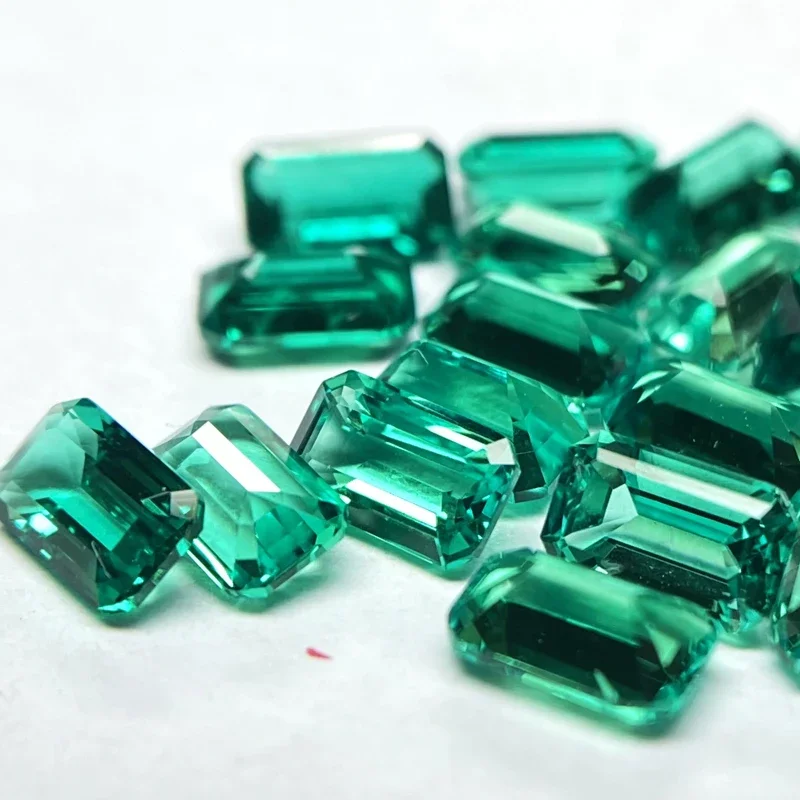 Lab-Grown-Emerald-Rectangle-Shape-Hydrothermal-Columbia-Emerald ...