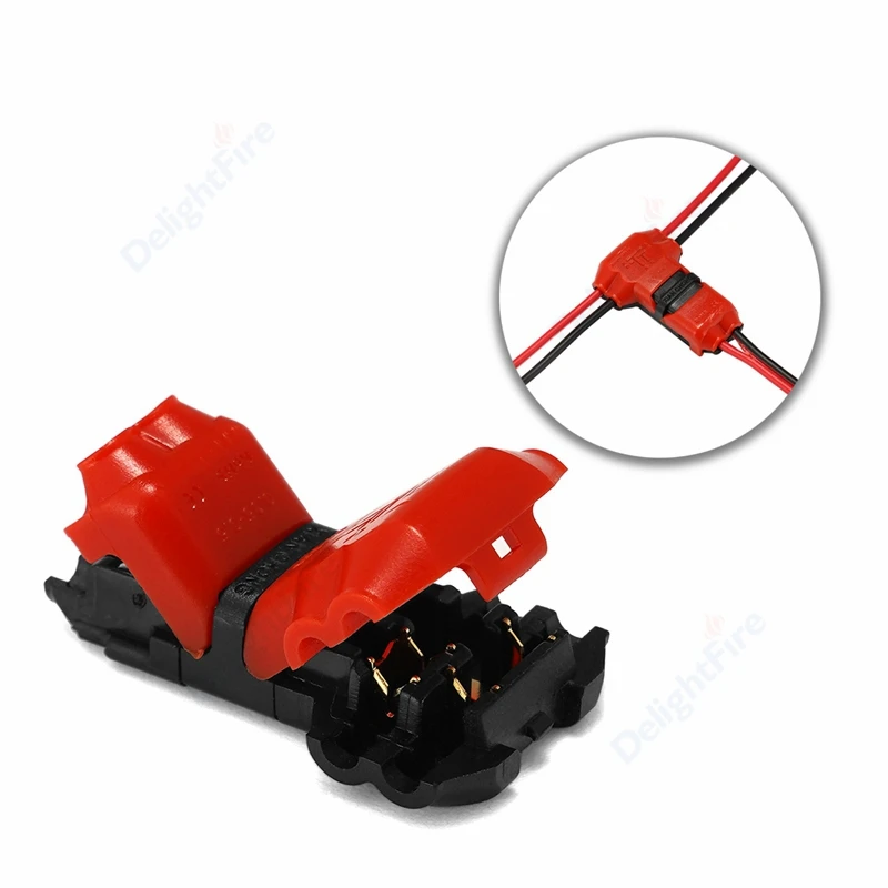 2-Pin-Connector-T-Type-Quick-Spring-Wire-Connectors-Compact-Wire-3-Way ...
