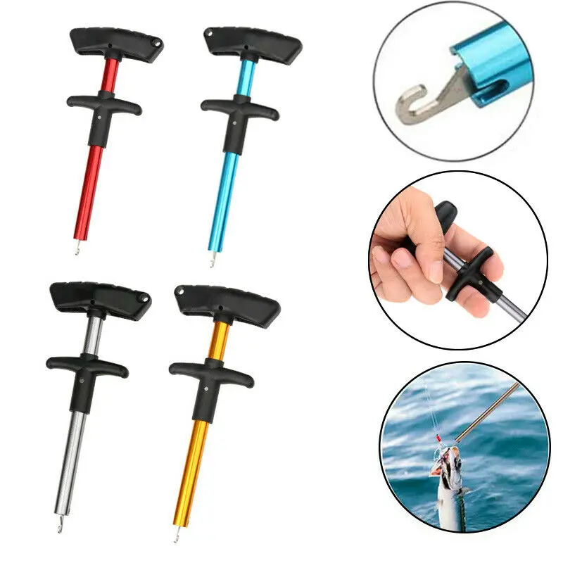 T-Type Fishing Hook Remover With Squeeze Puller Handle Extractor Puller ...