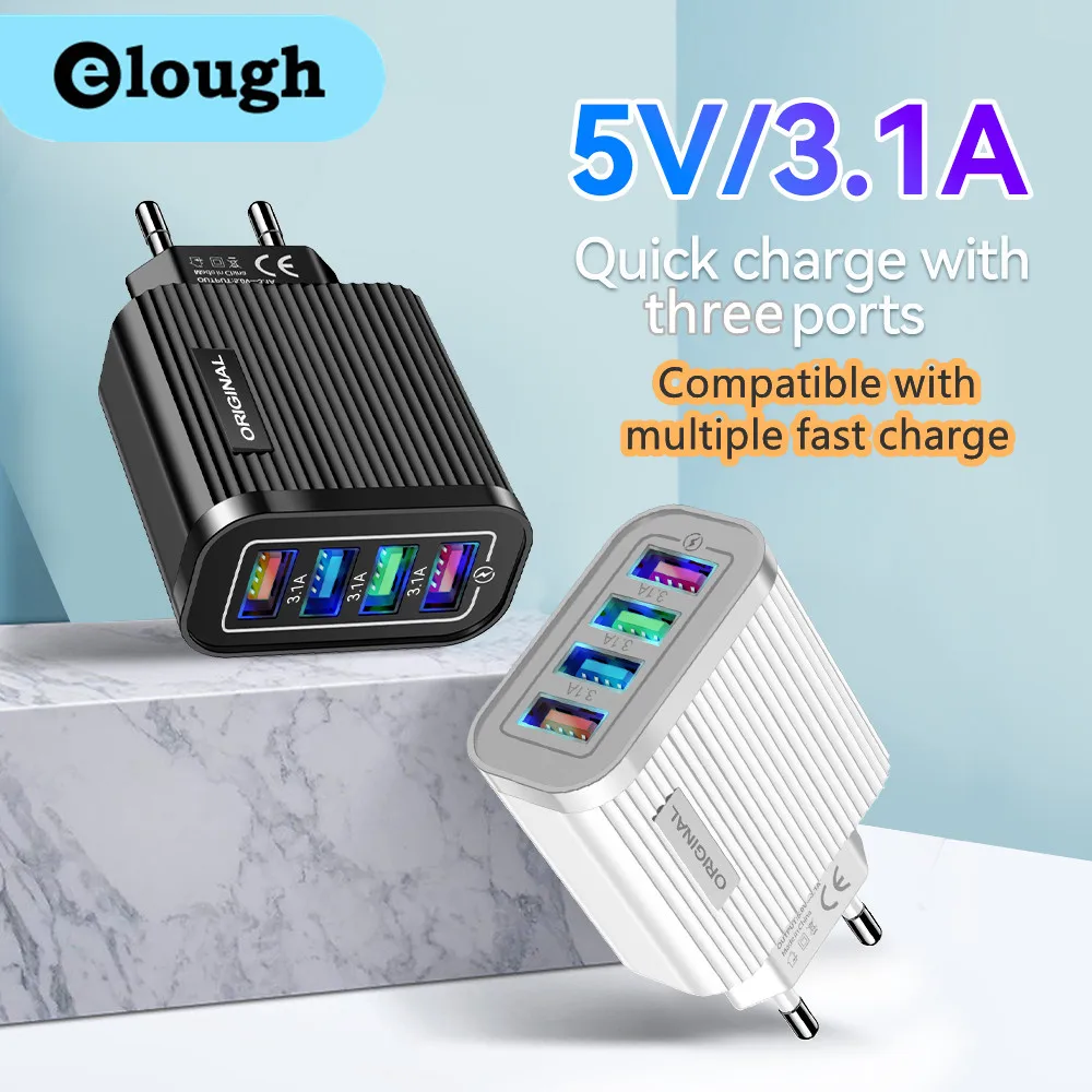 Elough-USB-Type-C-Charger-4-Ports-Phone-Adapter-Charger-Fast-charging ...