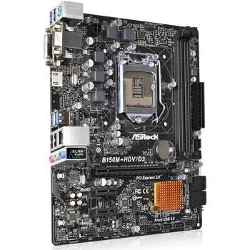 Asrock B150M-HDV/D3 Motherboard LGA 1151 DDR3 32G SATA3 USB3.0 VGA DVI ...