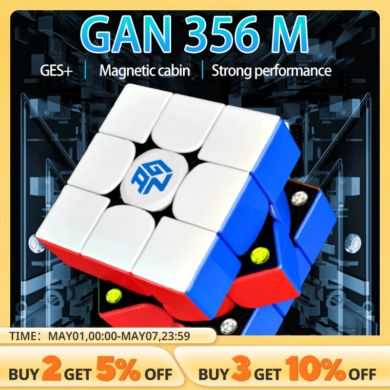 GAN-356-M-3x3x3-Magnetic-Magic-Speed-Cube-Stickerless-Gan-356-M ...