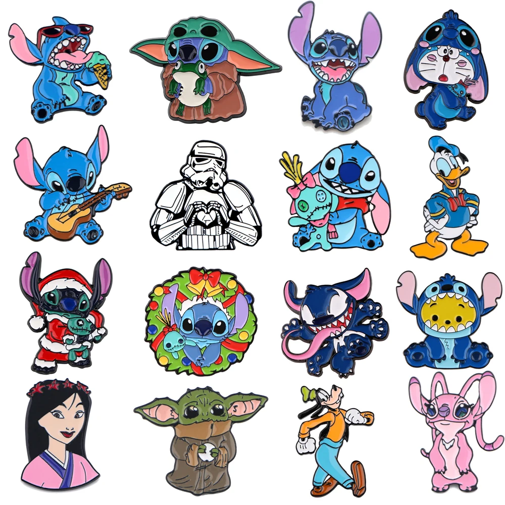 Stitch-Cartoon-Lapel-Pins-for-Backpacks-Manga-Enamel-Pin-Briefcase ...