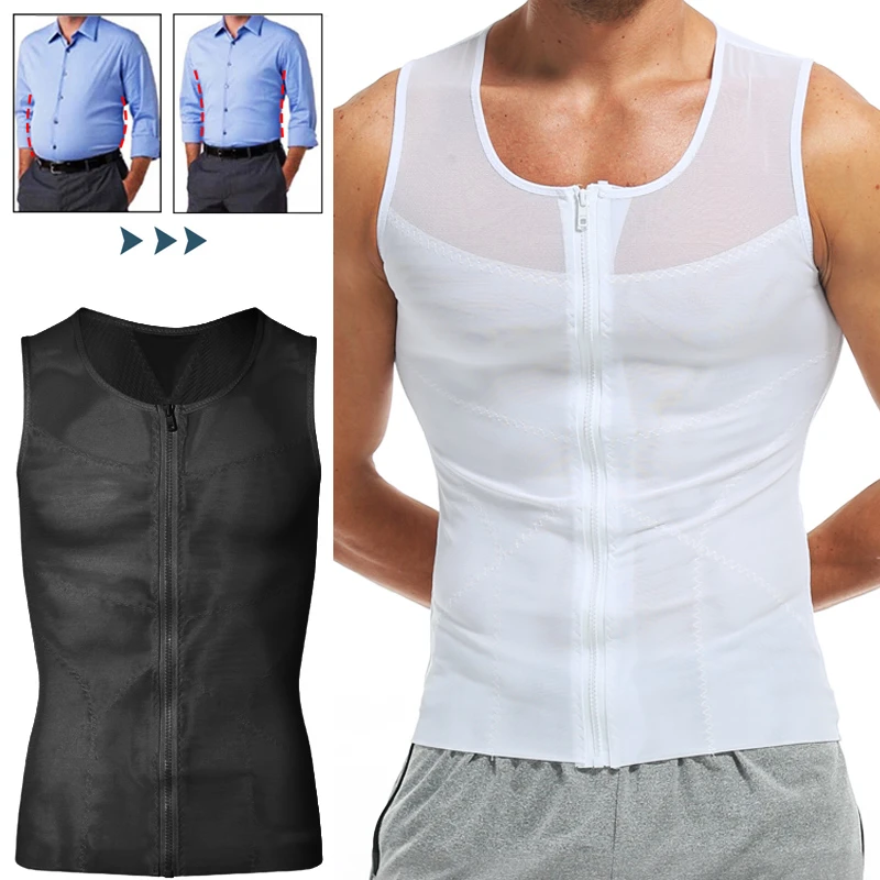 Men Body Shaper Slimming Compression Shirt | Compression Vests ...
