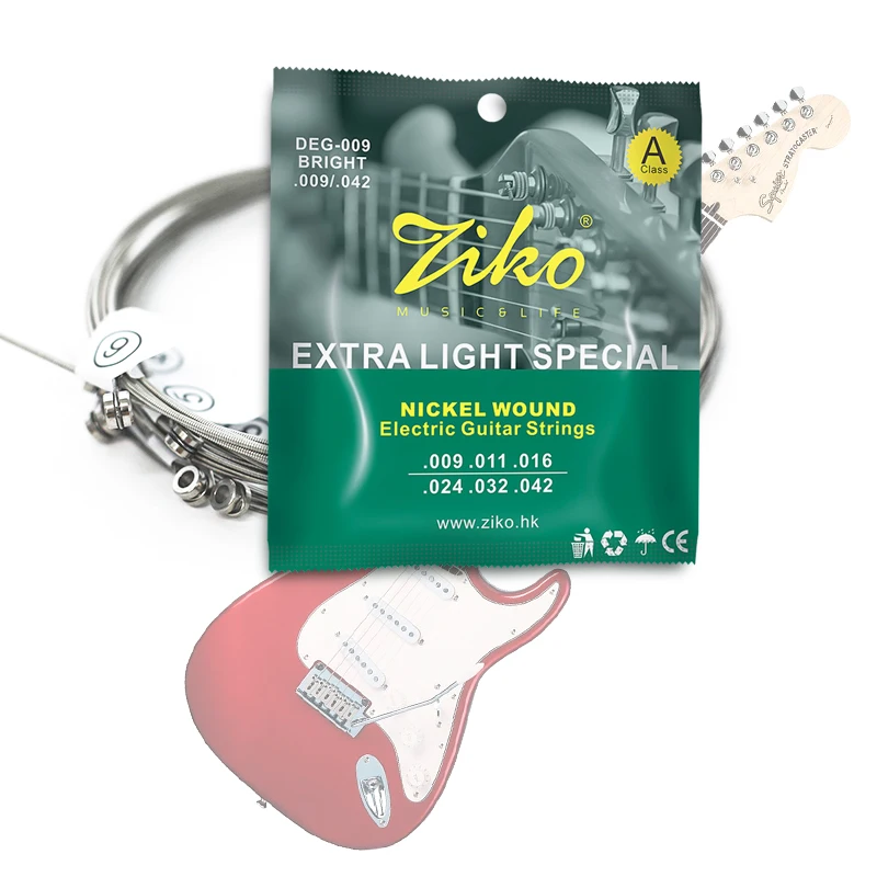 ZIKO-Strings-for-Electric-Guitar-DEG-09-Steel-Core-Surface-Coating-1 ...
