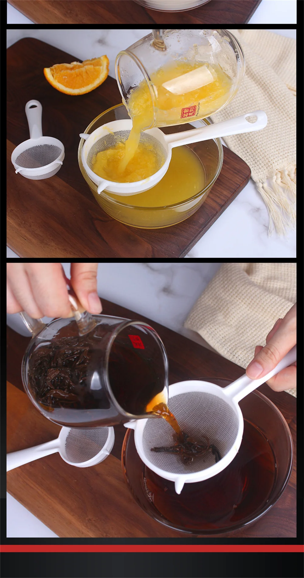 Reusable Kitchen Strainer & Filter - Handheld Mesh Colander for Juice ...