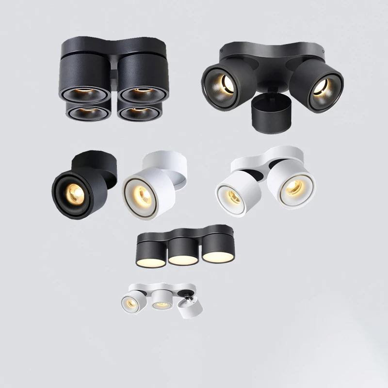 Folding Rotating Dimmable COB LED Downlights 10W 15W LED Ceiling Spot ...