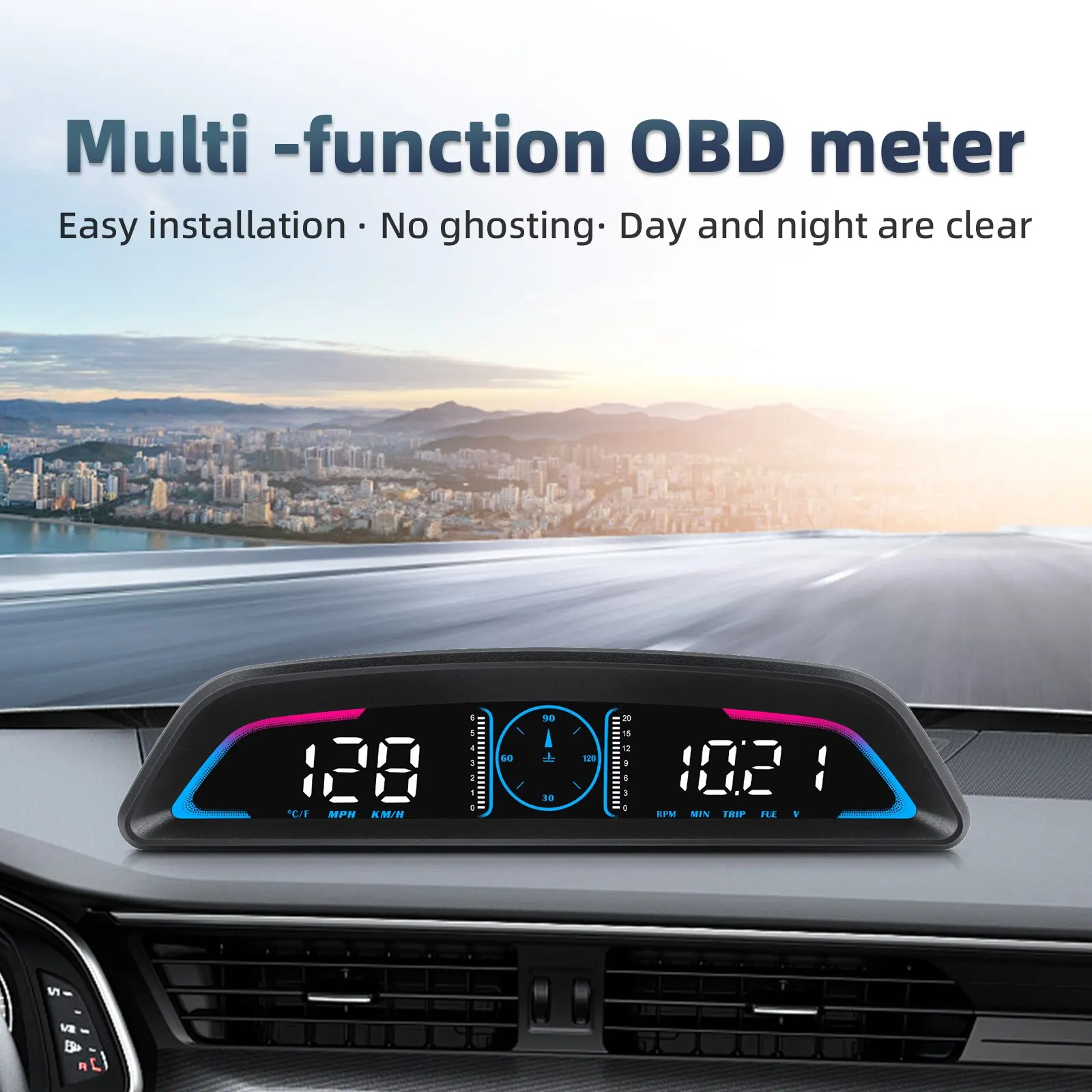 G3-B3-Head-Up-Display-OBD2-GPS-Smart-Car-HUD-Digital-Speedometer ...