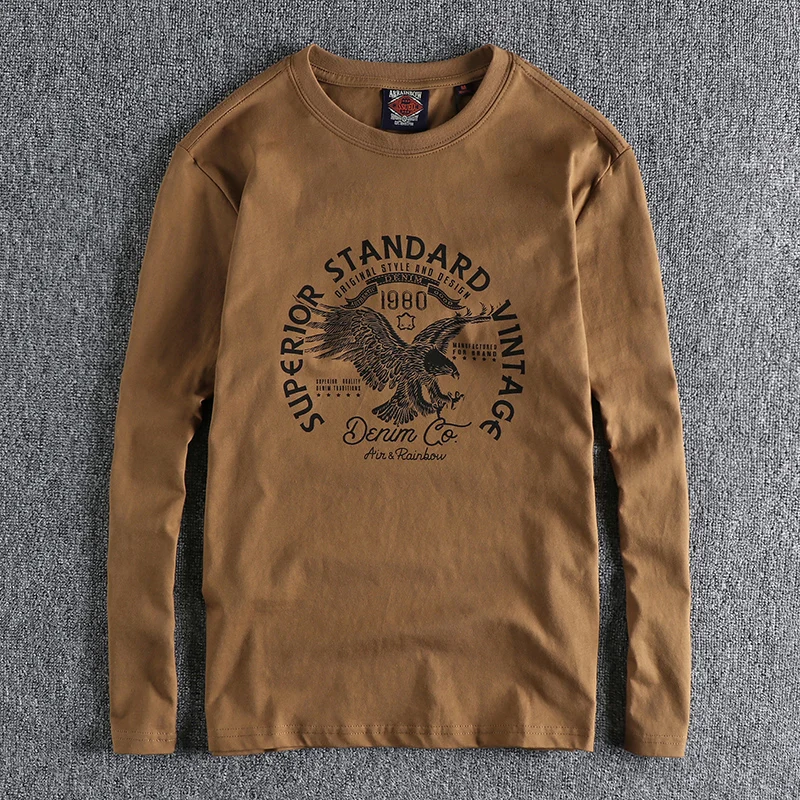 Retro-eagle-pattern-cotton-long-sleeve-T-shirt-men-s-comfortable ...