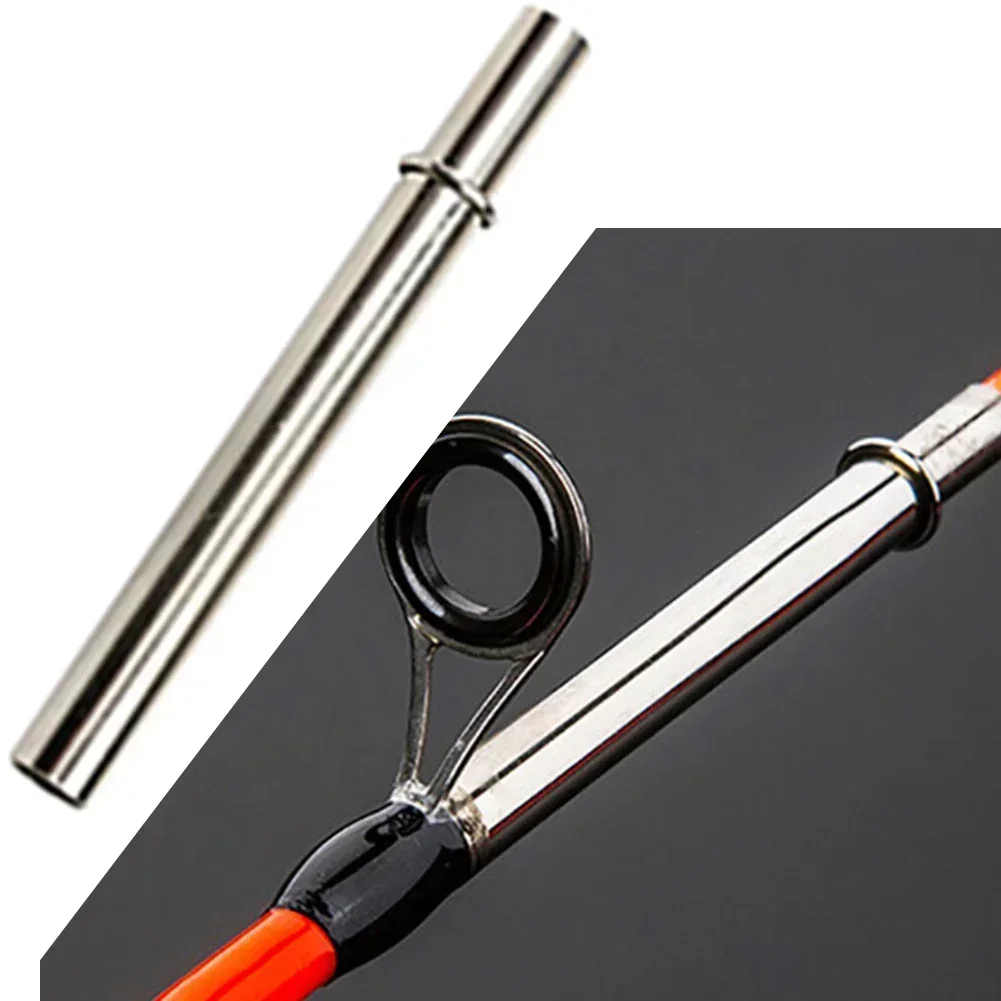Premium Silver Fishing Pole Connector Reinforced Metal Joint Tube For ...