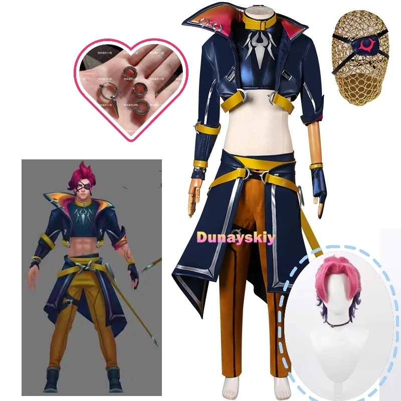 Game-LOL-Heartsteel-Cosplay-Kayn-Costume-Eyepatch-Wig-Custom-Uniforms ...