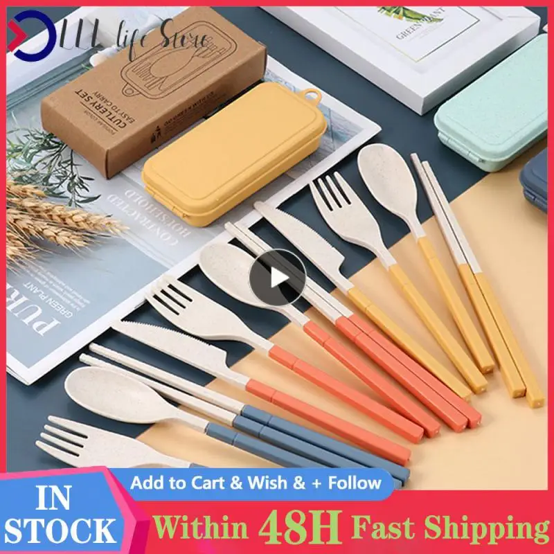 Portable-Knife-Student-Removable-Knife-Fork-Spoon-Chopsticks-Outdoor ...