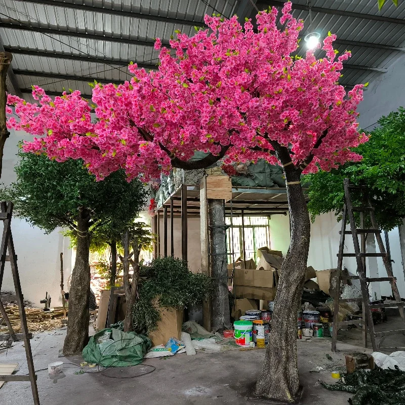 Large-Eco-Friendly-curved-Fiberglass-Artificial-Cherry-Blossom-tree4-m ...
