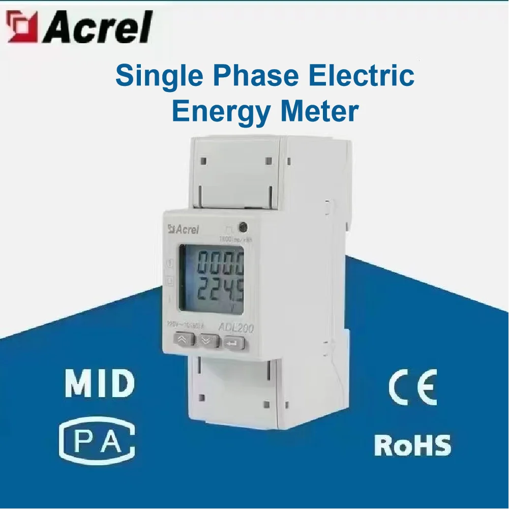 ADL 200 Acrel Energy Meter MID Certific Single Phase 35mm DIN Rail ...