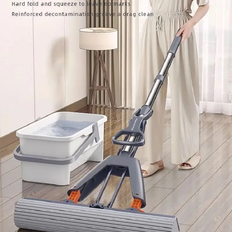 Joybos-Folding-Thick-Sponge-Mop-Hand-Free-Washing-Mop-Strong-Water ...
