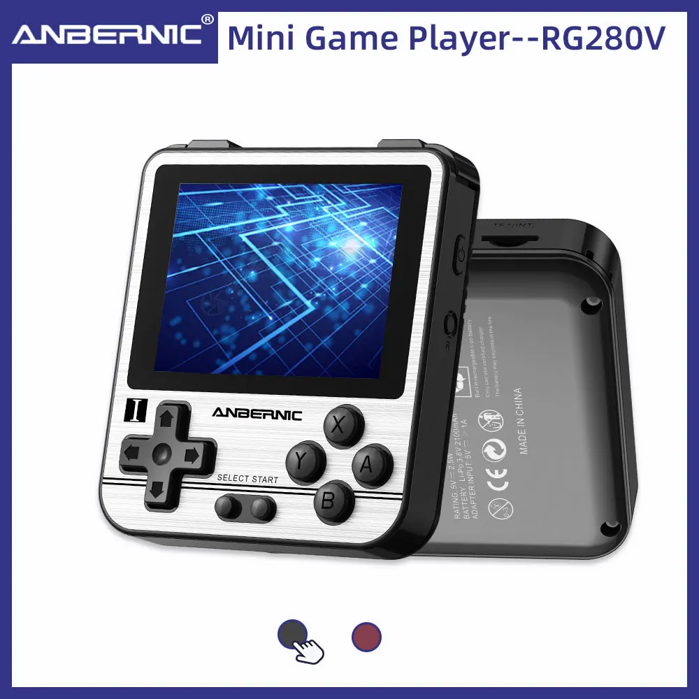 ANBERNIC RG280V Retro Games 16G/64G-5000 Games 2.8Inch IPS Screen Retro ...