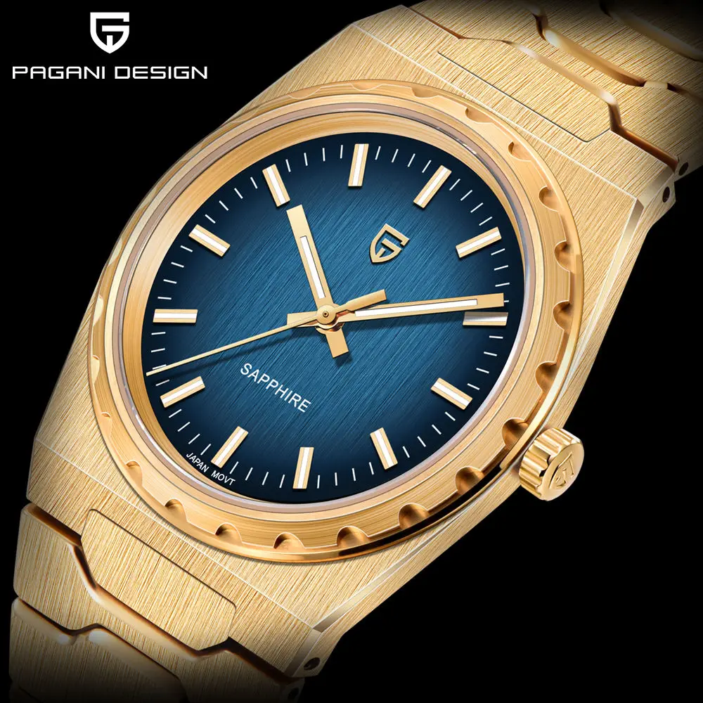 PAGANI DESIGN 2025 new 37MM men's quartz watch VJ21 sapphire luminous ...