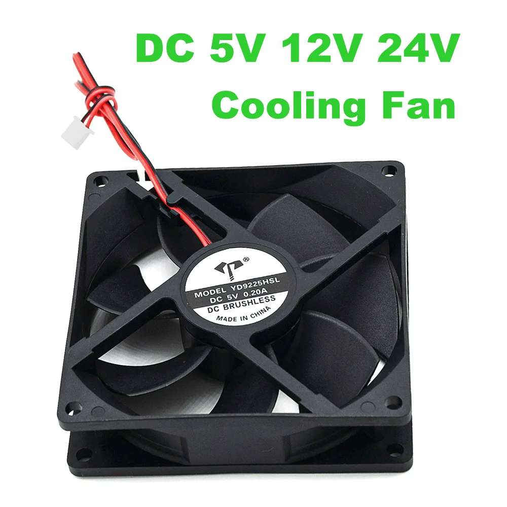 92mm 9225 Computer Case Cooling Fan 92x92x25mm DC 5V 12V 24V 2 PIN PC ...