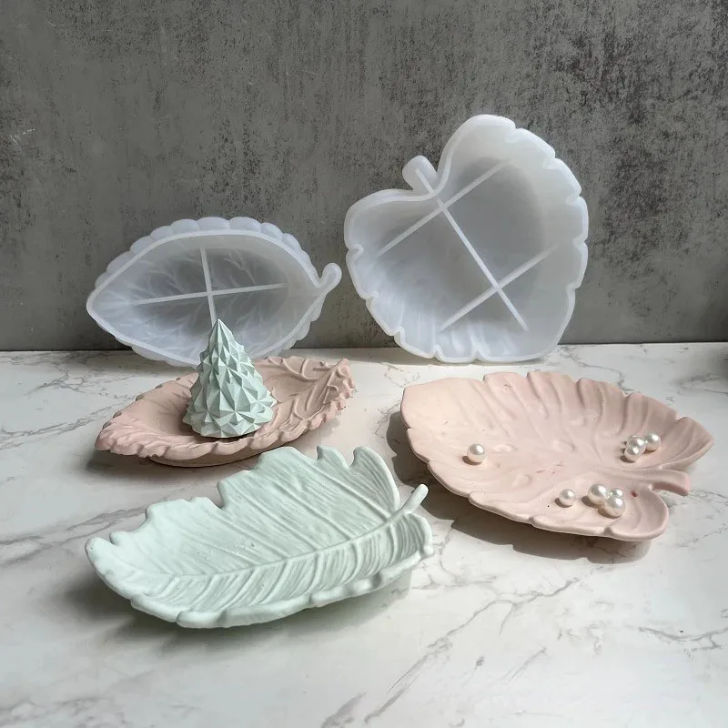 DIY Leaf Storage Tray Silicone Mold Ginkgo Leaf Plate Making Plaster ...
