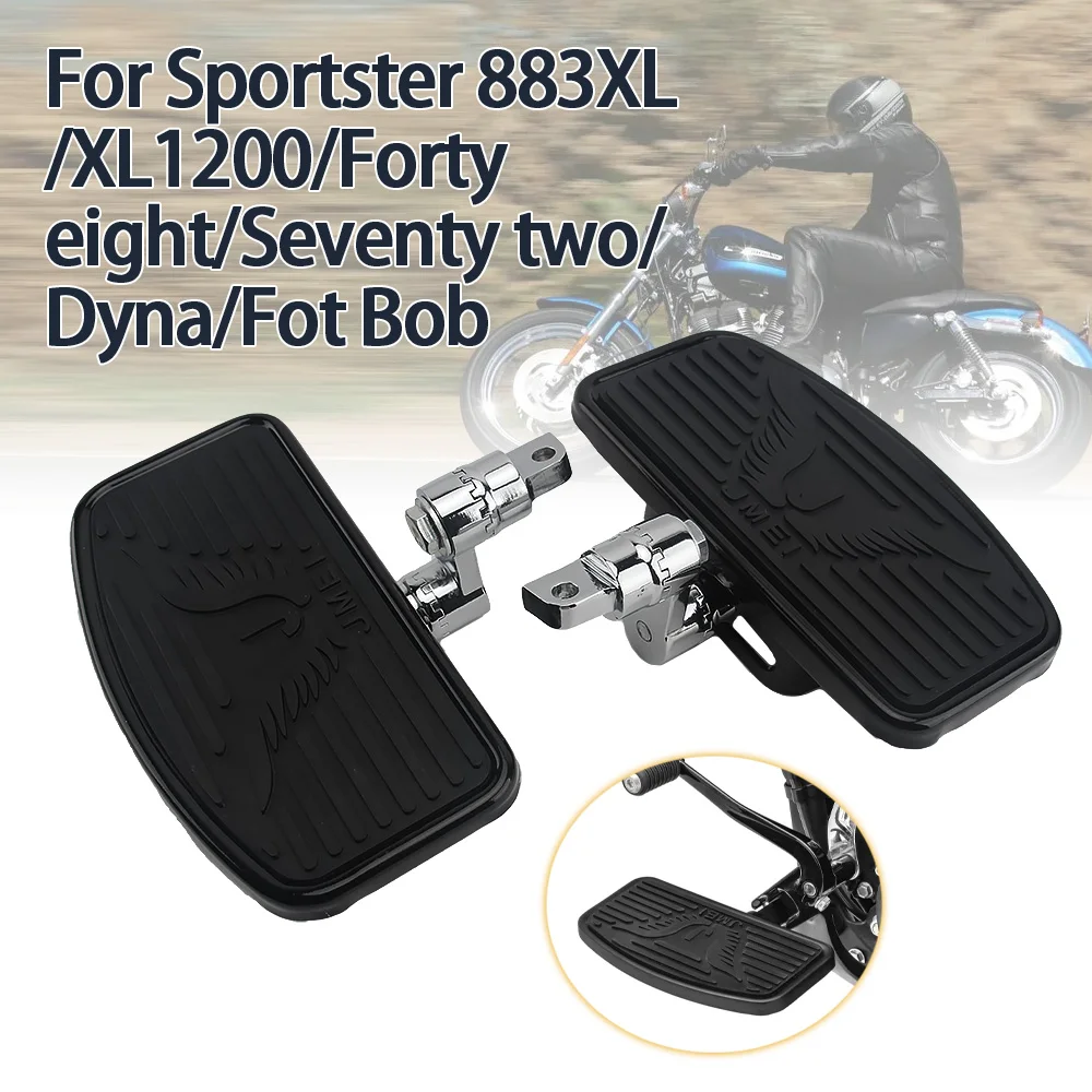 Motorcycle-Adjustable-Foot-Pegs-Footrest-Wide-Floorboard-Footboards-For ...