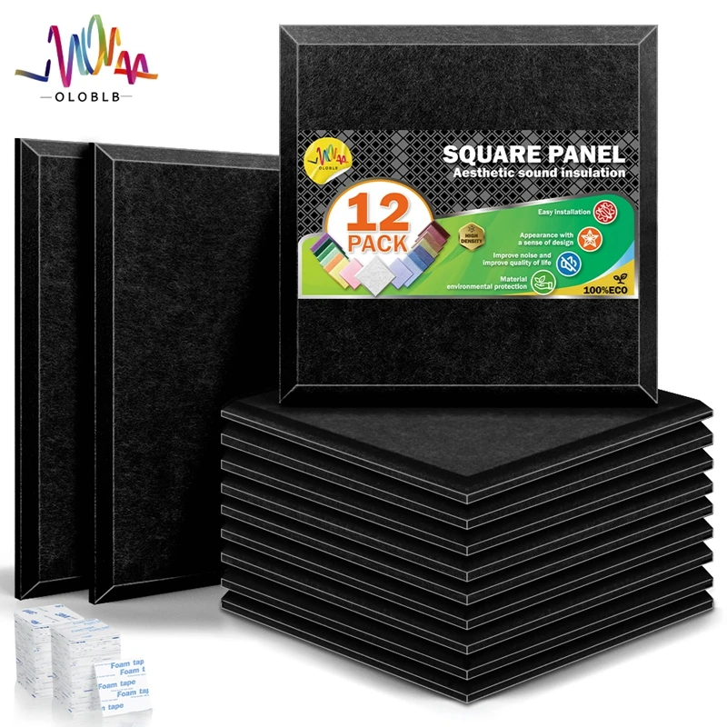 Noise-Insulation-On-The-Wall-12Pcs-Acoustic-Absorption-Material-Panel ...