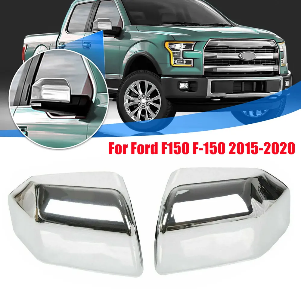 For Ford F150 Raptor 2015 2016 2017 2018 2019 2020 Chrome Rearview Side ...