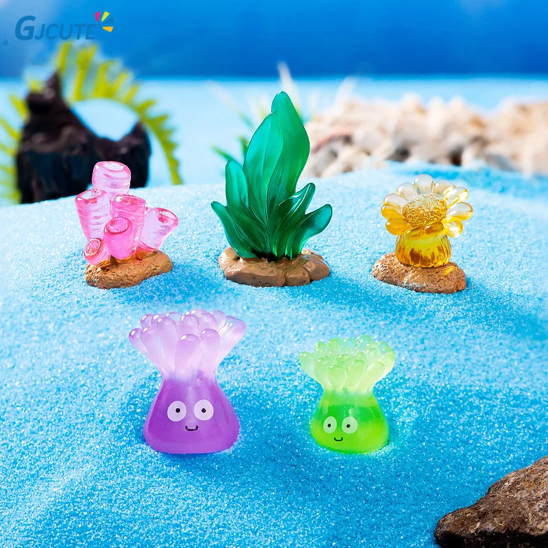 1Pc Mini Luminous Marine Animal Figurine Cartoon Dolphins Sea Lions ...