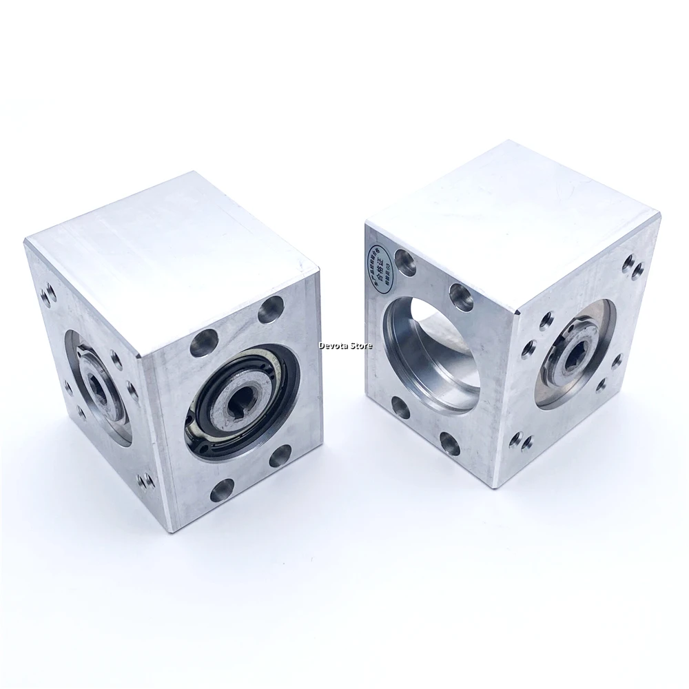 NEW-1-1-Aluminum-Gearbox-DIY-Small-Motor-Bevel-Gear-Reducer-Commutator ...