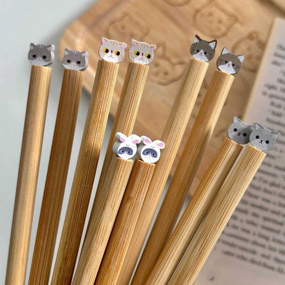 Cute-Dog-Cat-Long-Chopstick-Animal-Wooden-Noodle-Chopsticks-Reusable ...
