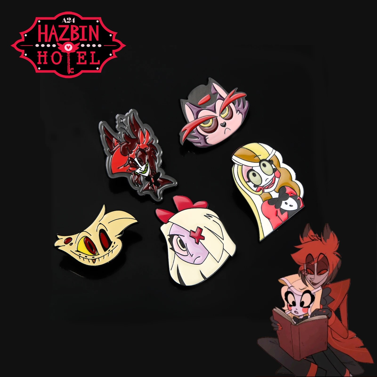 Anime-Hazbin-Hotel-Pin-Demon-Lucifer-Brooch-Charlie-Morningstar-Vaggie ...