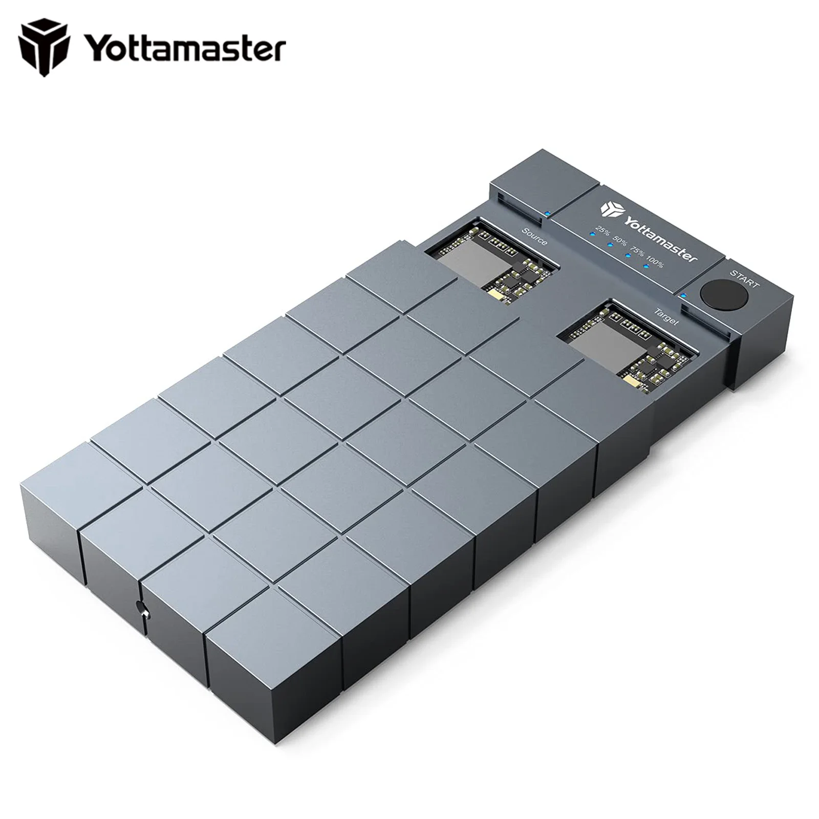 Yottamaster 2Bay M.2 NVMe Duplicator Offline Cloner Docking Station ...