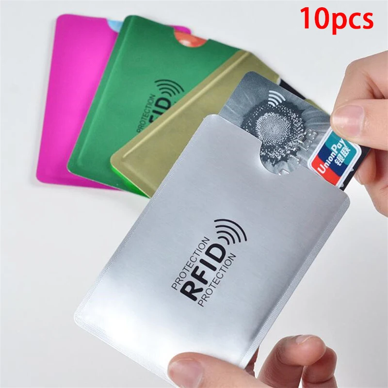 10-pcs-Aluminium-Anti-Rfid-Card-Holder-NFC-Blocking-Reader-Lock-Id-Bank ...